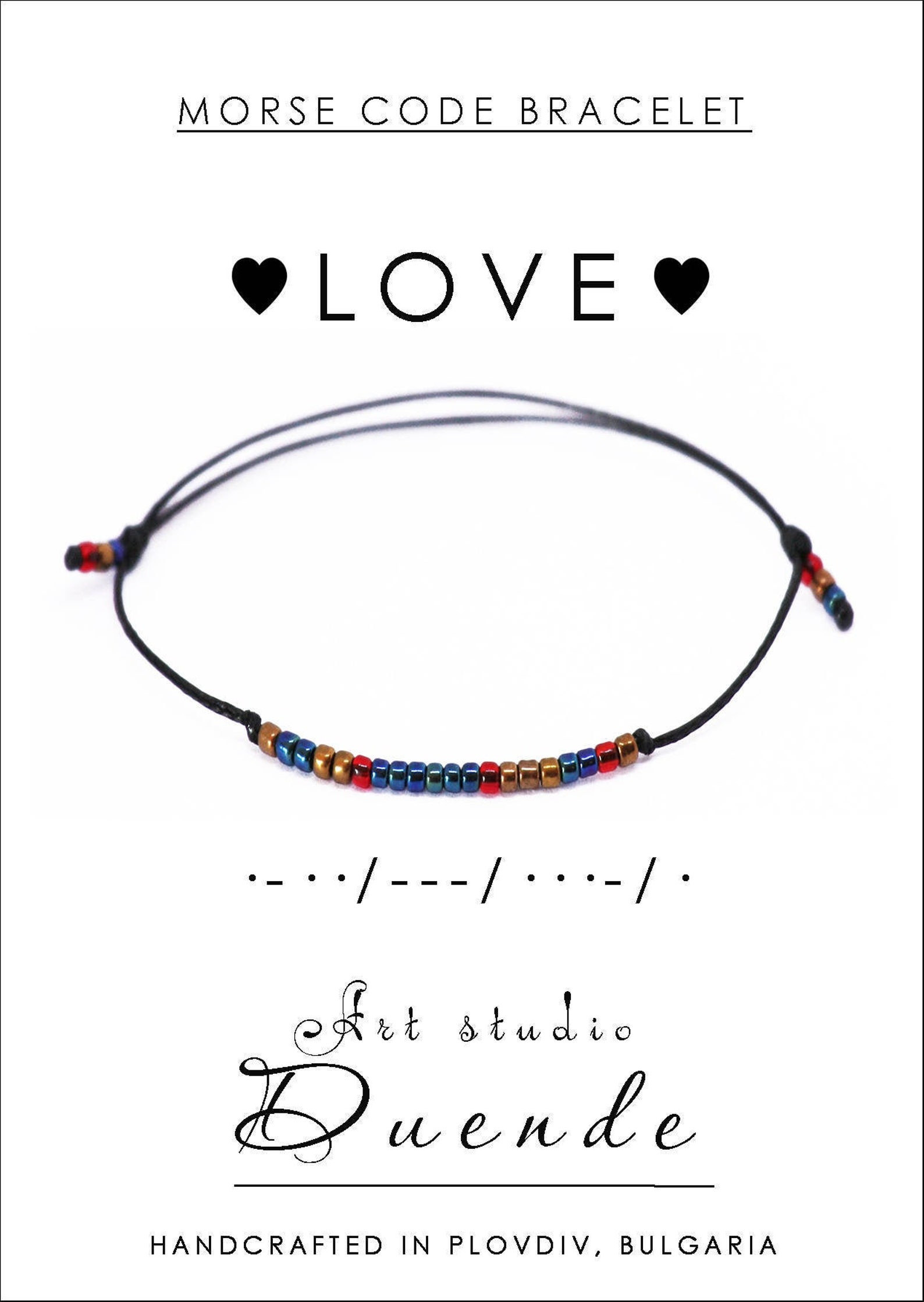 LOVE Bracelet Morse Code Bracelet Mothers Gift Best Friends - Etsy