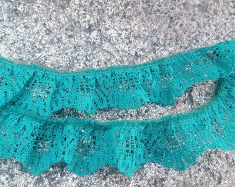 Teal lace trim | Etsy