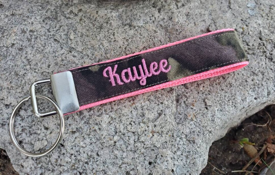 Personalized Camo Keychain, Keychain With Name, Camo Keyfob, Camo ...