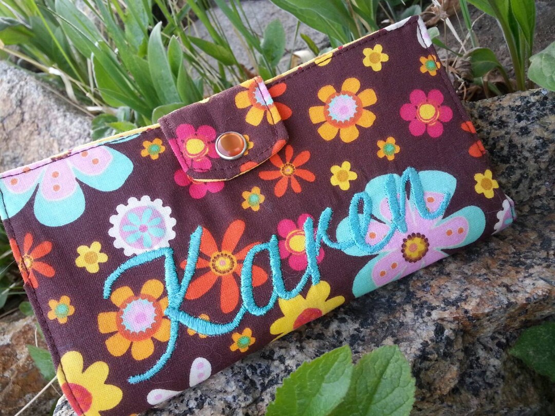 Personalized Floral Checkbook Cover Fabric Checkbook Cover - Etsy