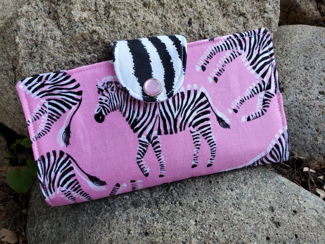 Zebra Checkbook Cover, Zebra Coupon Case, Zebra Gift, Fabric Checkbook ...