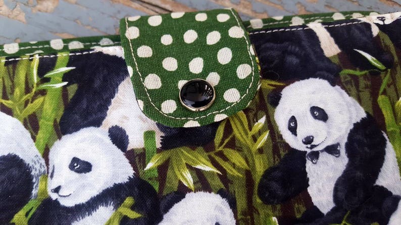 Panda Checkbook Cover Coupon Wallet Panda Fabric Checkbook | Etsy