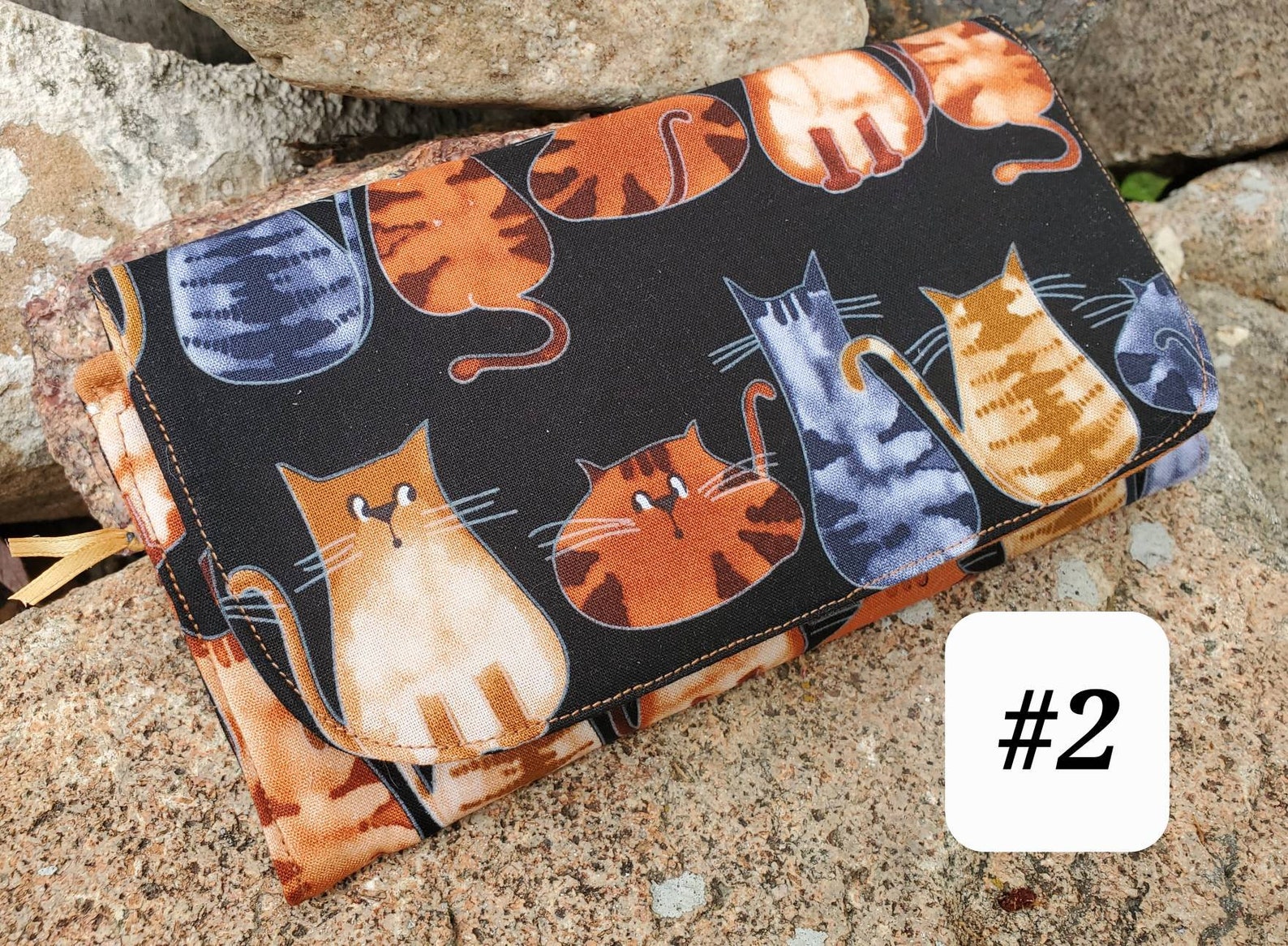 Cat Wallet Kitty Billfold Fabric Wallet Ladies Wallet Cat - Etsy