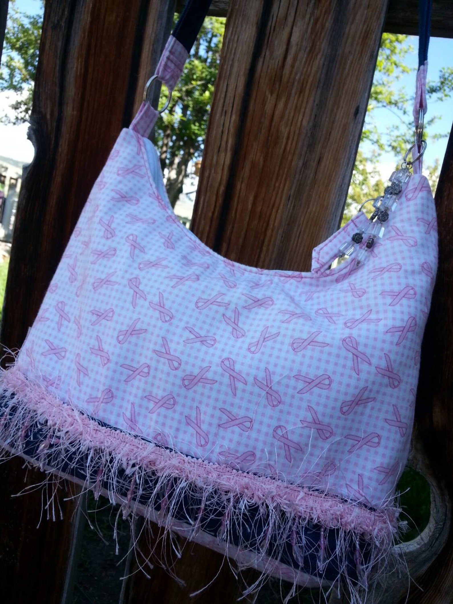 Breast Cancer Purse Pink Ribbon Purse Pink Handbag Purse - Etsy