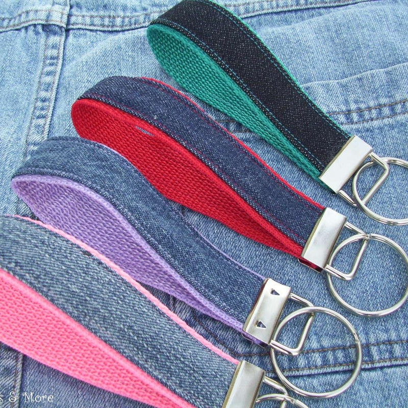 Denim Keychain - Etsy