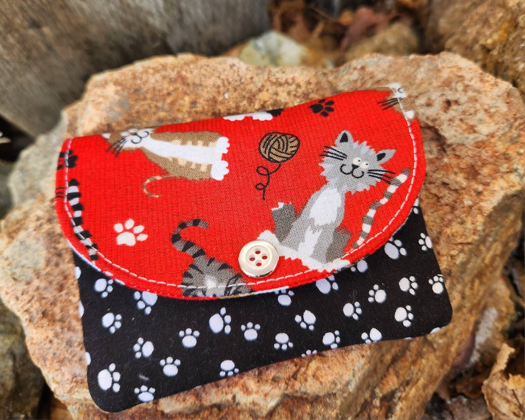 Kitty Cat Business Card Holder, Small Cat Wallet, Pet Themed Wallet ...