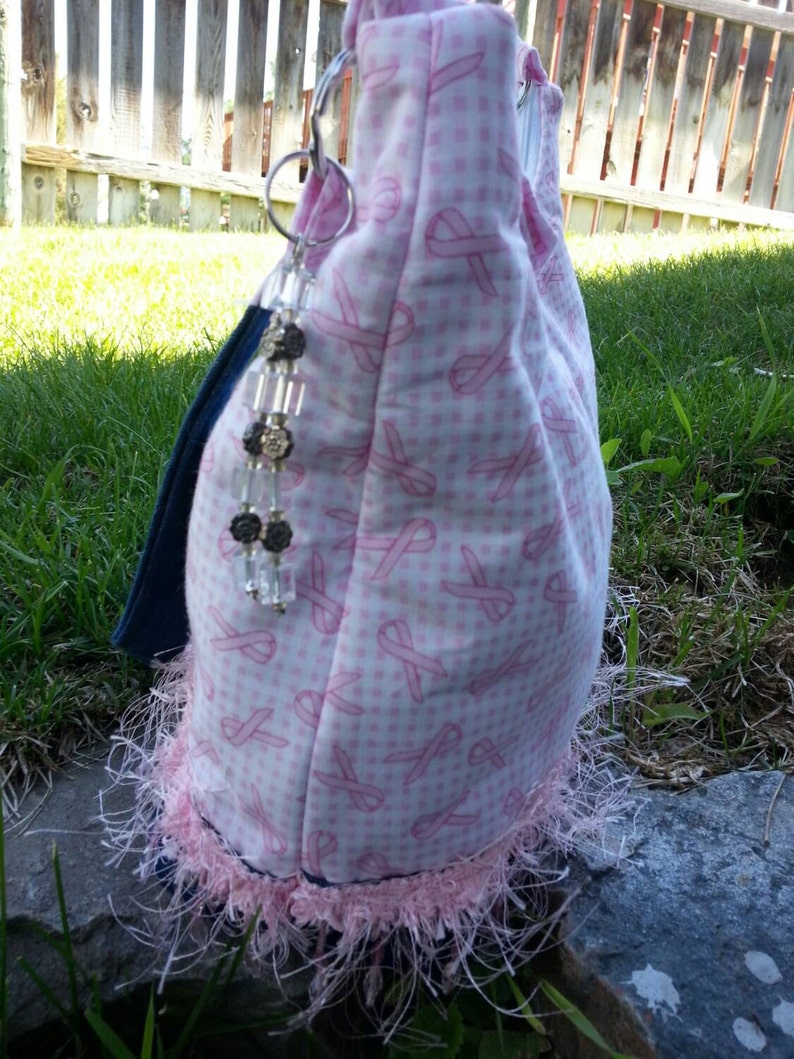 Breast Cancer Purse Pink Ribbon Purse Pink Handbag Purse - Etsy