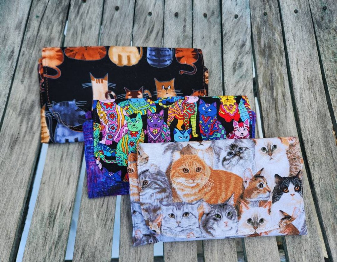 Cat Wallet, Kitty Billfold, Fabric Wallet, Ladies Wallet, Cat Gift ...