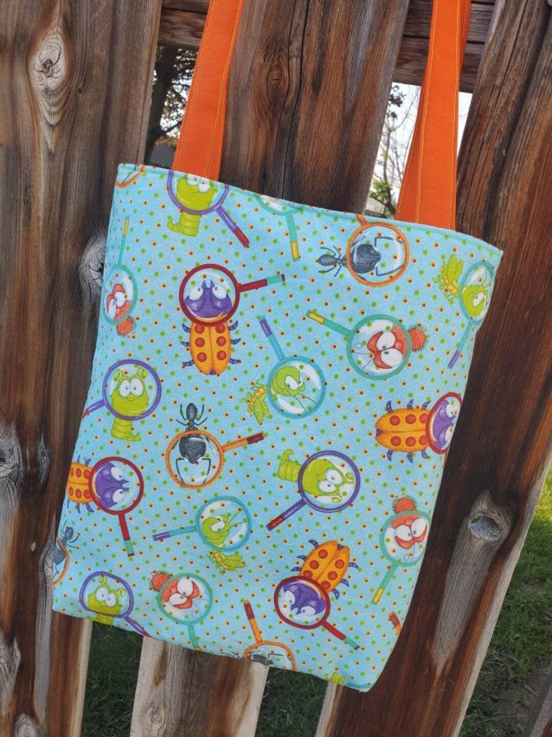 Bug Book Bag Kids Tote Boy's Tote Bag Preschool Tote - Etsy