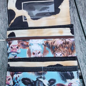 Cow Wallet Cow Billfold Fabric Wallet Ladies Wallet Cow - Etsy