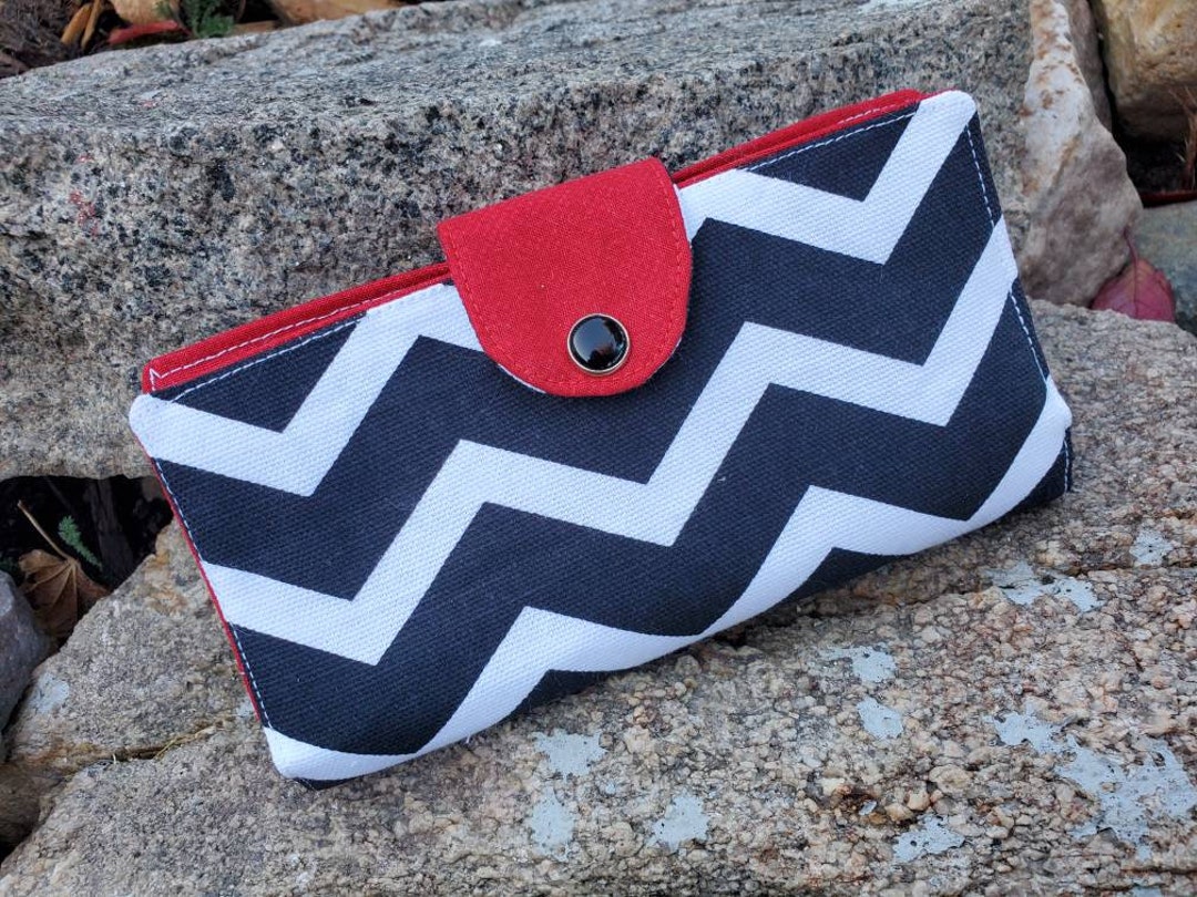 Chevron Checkbook Cover, Personalized Black and White Checkbook Case ...