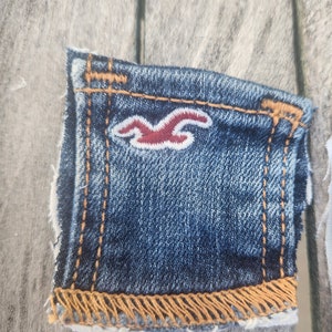 Denim Coin Pockets, 10 Upcycled Smalldenim Pockets, Blue Jean ...