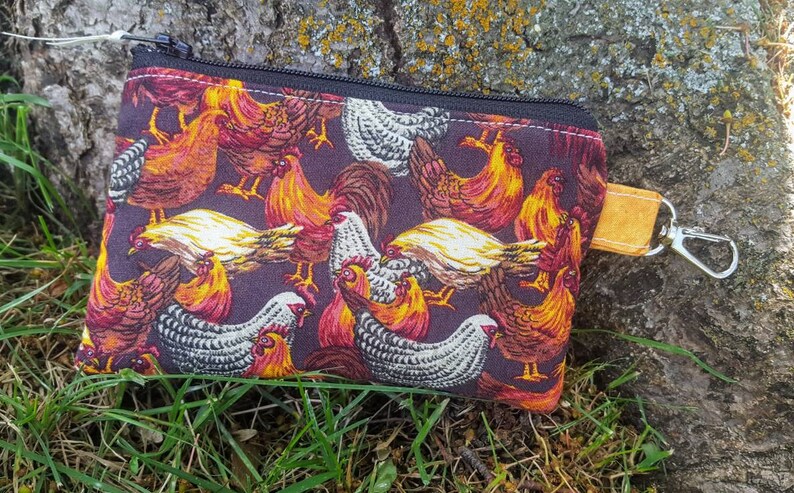 Chicken Coin Purse Small Zipper Pouch Chicken Zipper Bag | Etsy