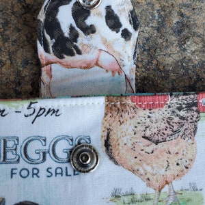Farm Animal Checkbook Cover, Tractor Checkbook Cover, Fabric Checkbook ...