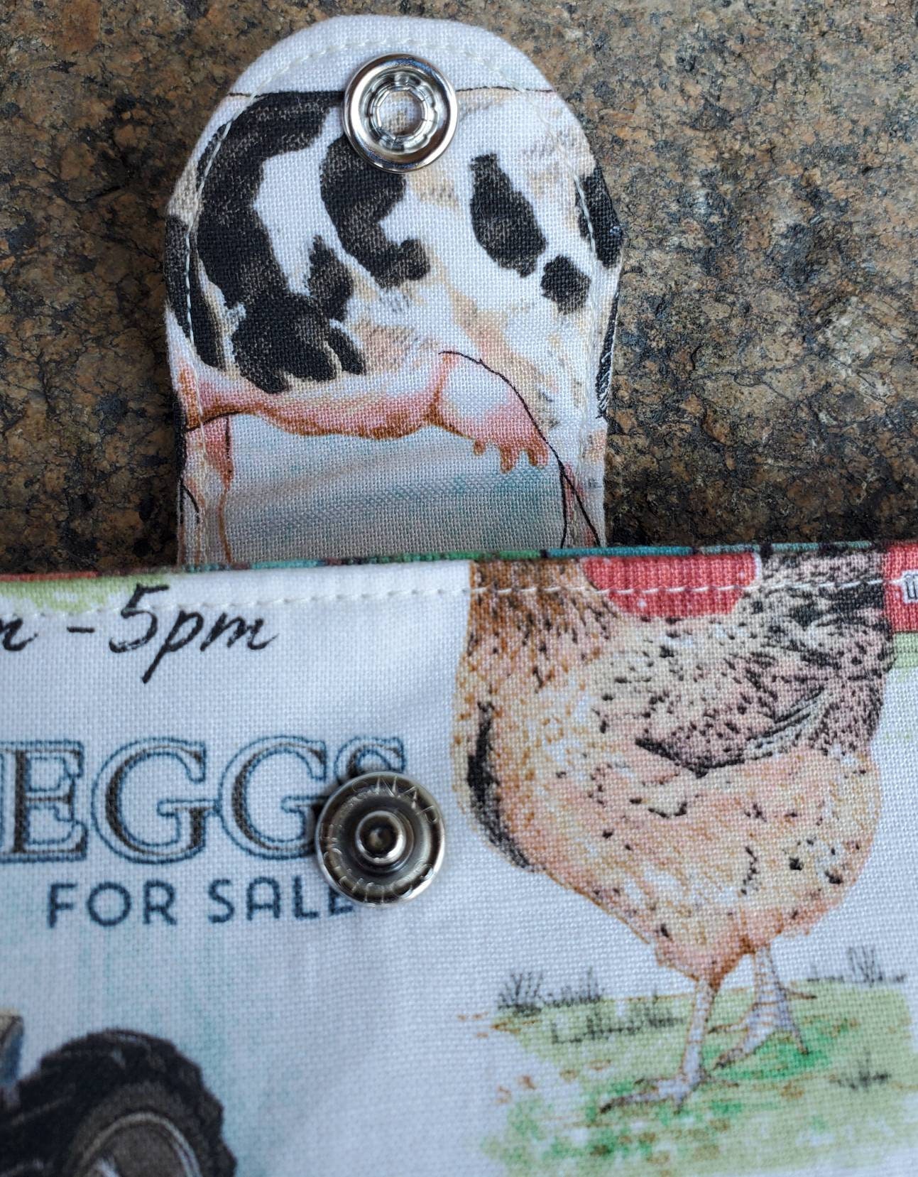 Farm Checkbook Cover, Tractor Checkbook Cover, Fabric Checkbook, Pig ...