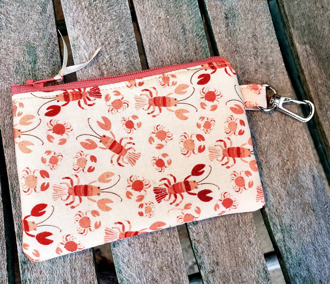 Lobster Coin Purse, Zipper Wallet, Kids Change Purse, Earbud Pouch ...