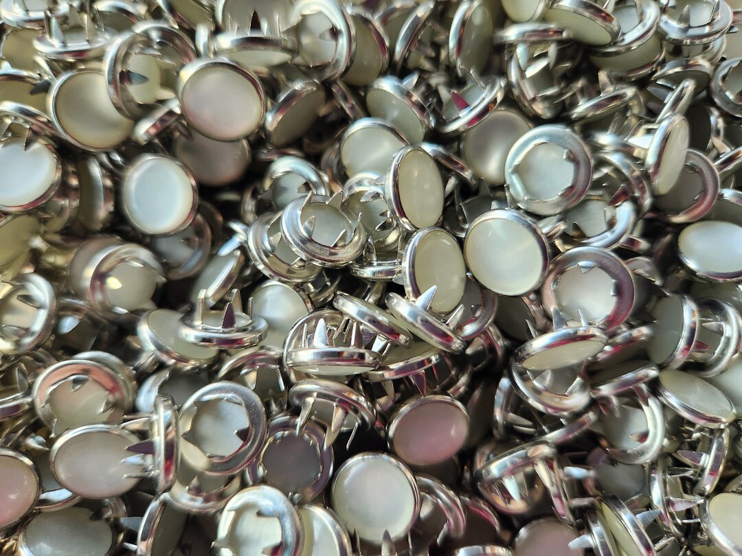 Wholesale Antique White Pearl Snaps, Bulk Set of 100 Antique White ...