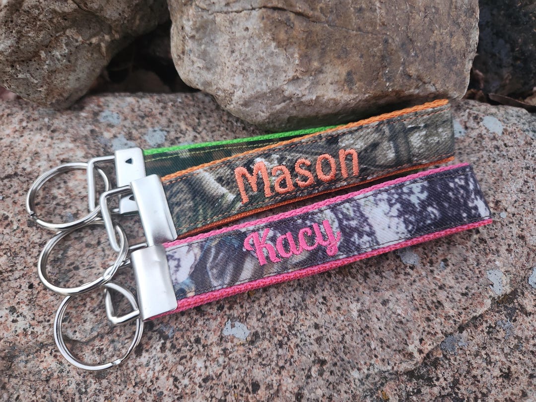Personalized Camo Keychain, Keychain With Name, Camo Keyfob, Camo ...