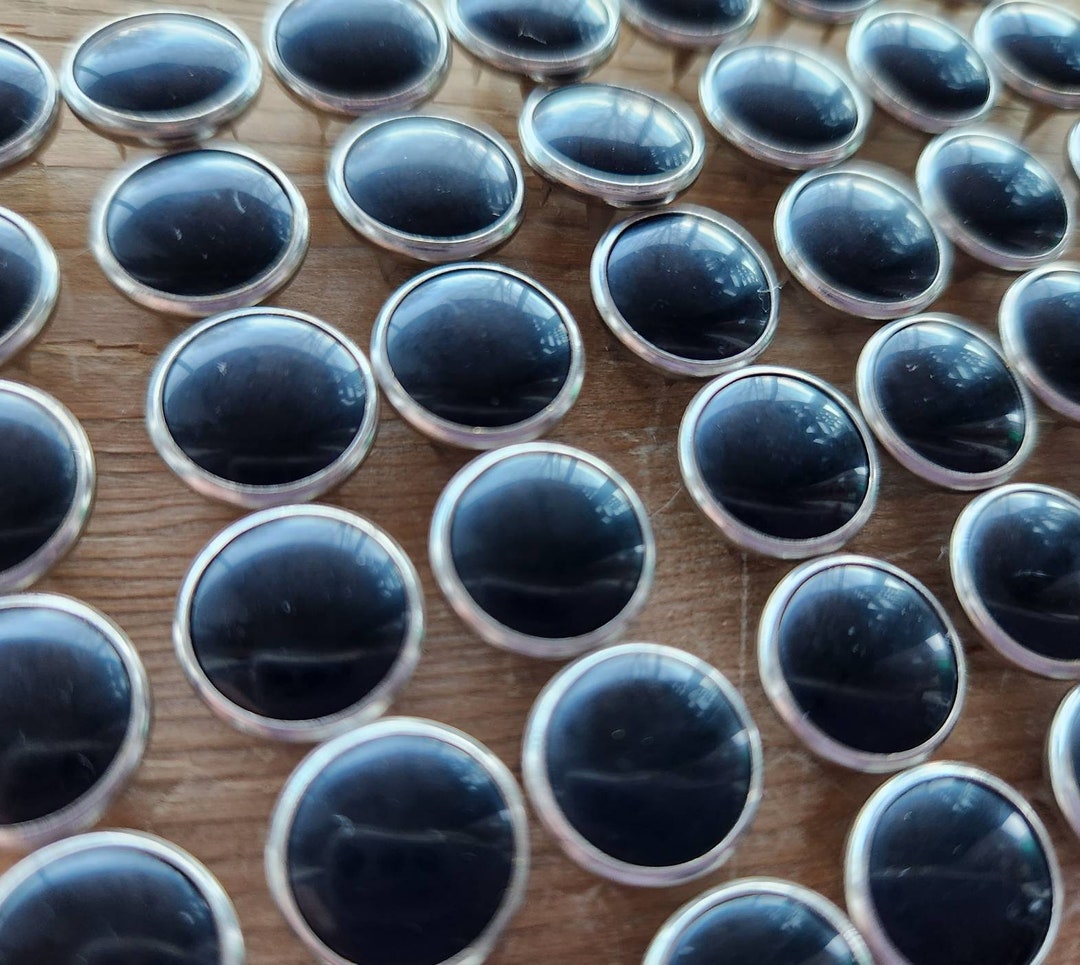 Black Pearl Snaps, Set of 12 Black Pearl Snaps, 11.5mm Pearl Snaps ...