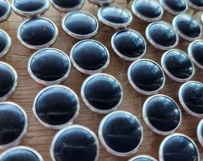 Black Pearl Snaps, Set of 12 Black Pearl Snaps, 11.5mm Pearl Snaps ...