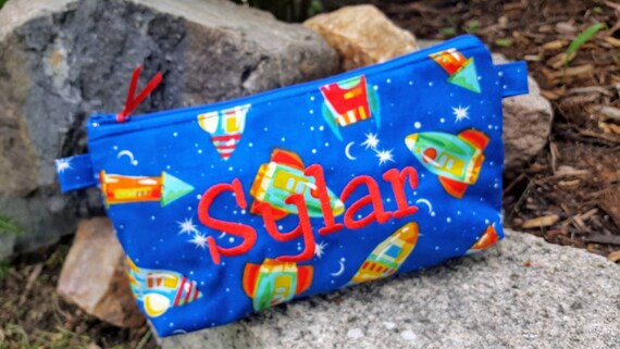 Rocketship Pencil Case Pencil Pouch Boys' School | Etsy