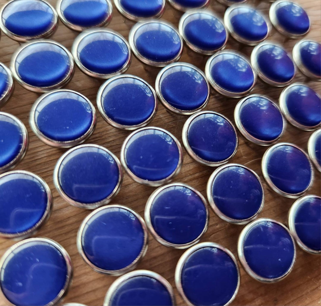 Princess Blue Pearl Snaps, 11.5 Mm Snaps, Snap Fasteners, Set of 12 ...