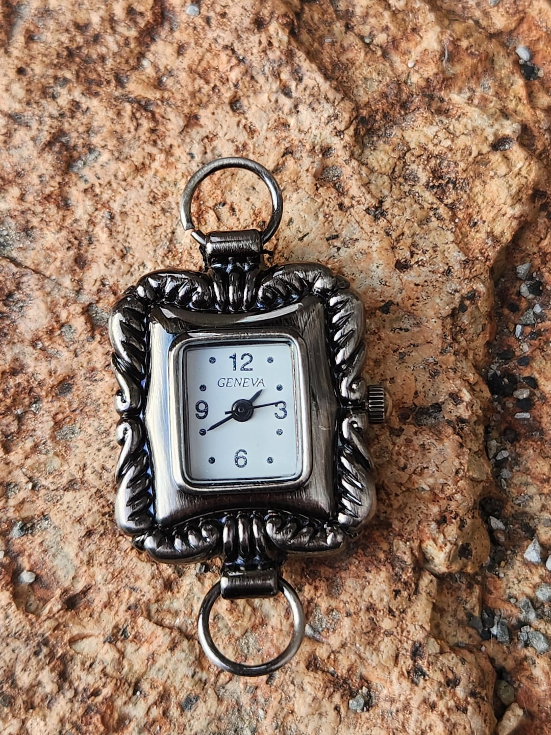 Antique Silver Beading Watch Faces With Rings, Dark Silver Beading ...