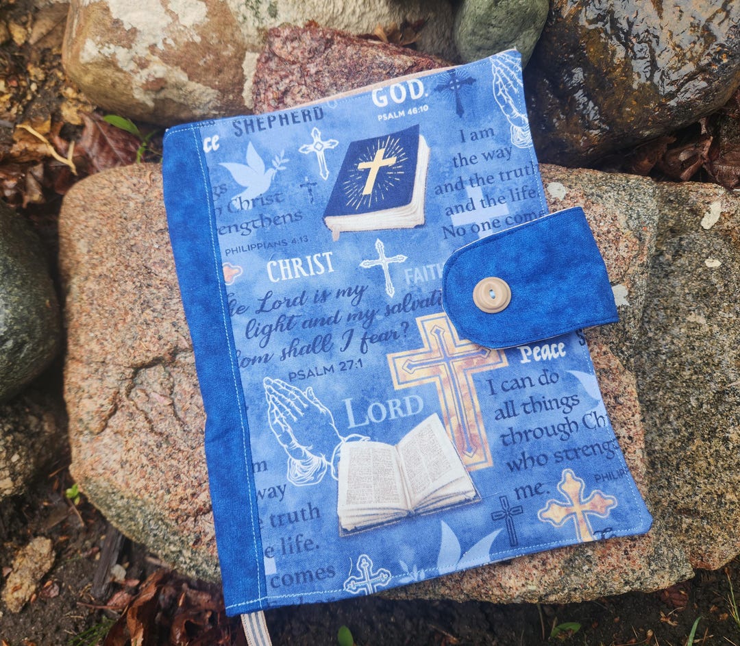 Personalized Bible Cover, Fabric Bible Case, Religious Bible Cover ...