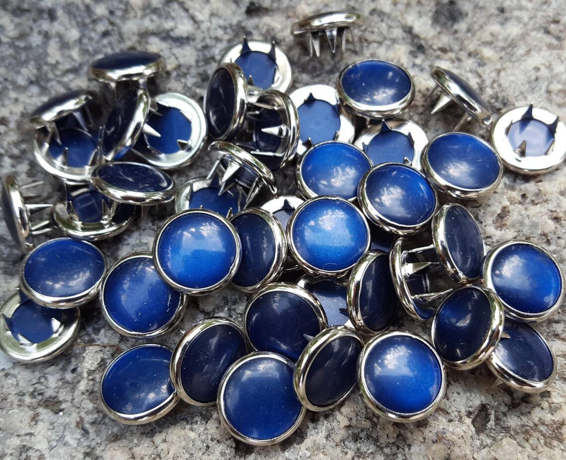 Navy Blue Pearl Snaps Pearl Snap Fasteners 12 mm Pearl | Etsy