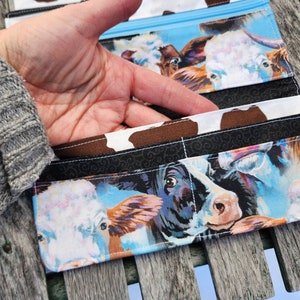 Cow Wallet, Cow Billfold, Fabric Wallet, Ladies Wallet, Cow Gift ...