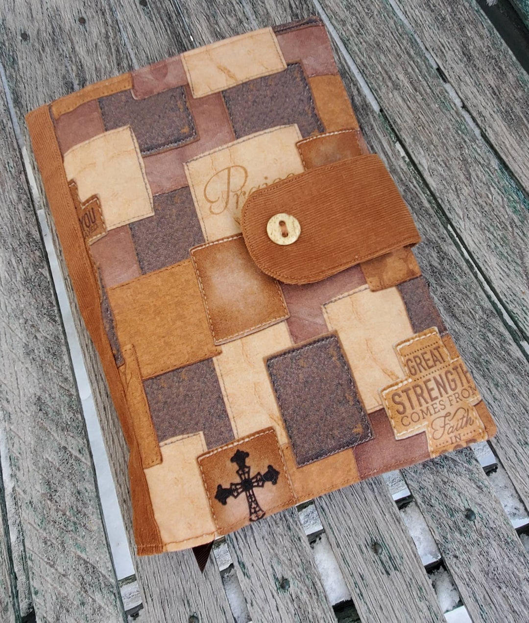 Fabric Bible Cover, Cross Bible Cover, Deer Bible Case, Religious Bible ...