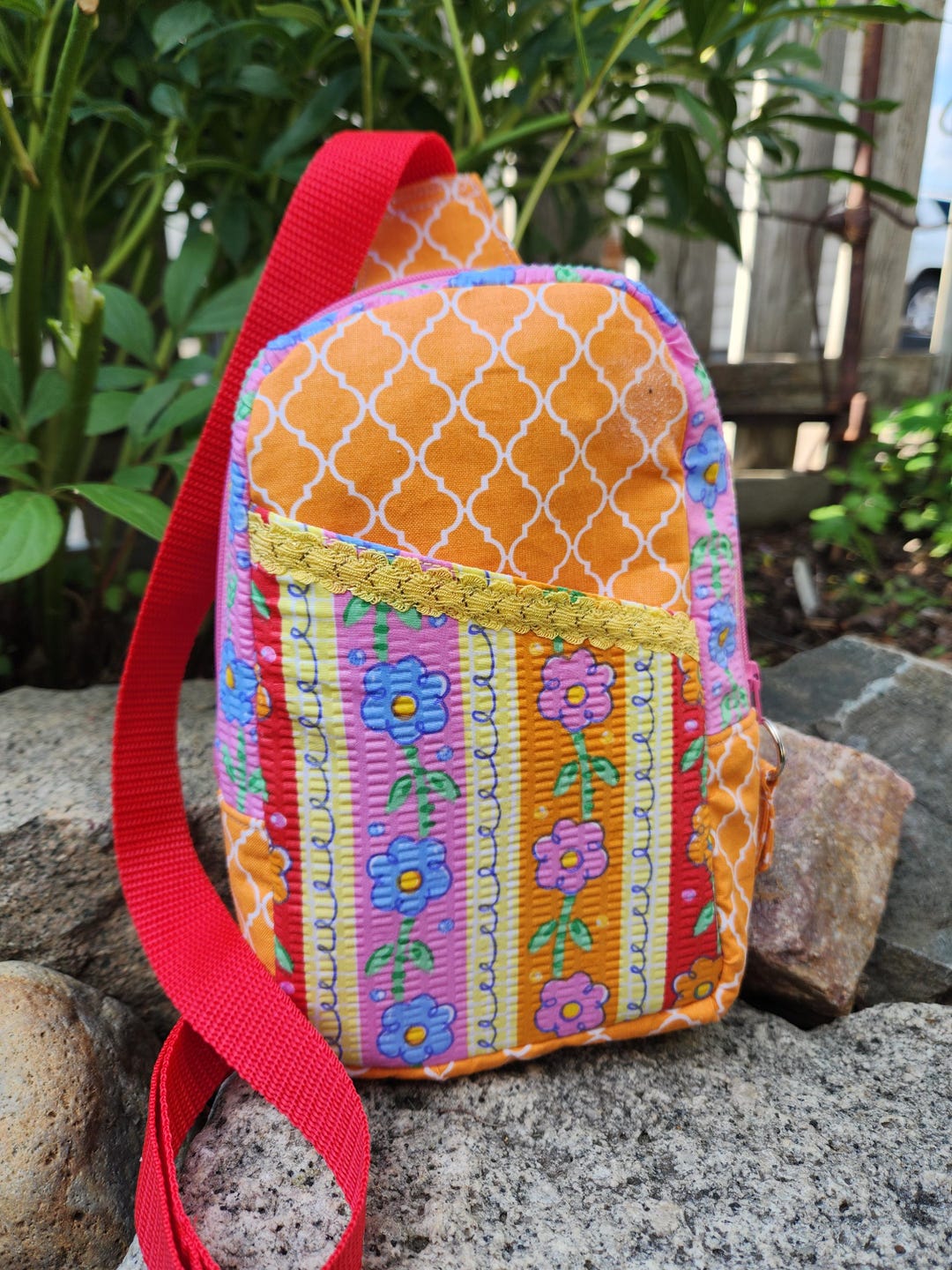 Girl's Sling Bag, Floral Crossbody, Personalized Purse, Purse With ...