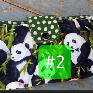 Panda Checkbook Cover Coupon Wallet Panda Fabric Checkbook - Etsy