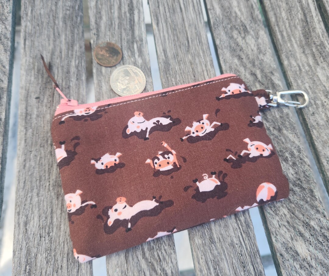 Pig Coin Purse, Change Purse, Zipper Wallet, Farm Animal Coin Purse ...