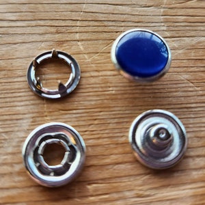 Princess Blue Pearl Snaps, 11.5 Mm Snaps, Snap Fasteners, Set of 12 ...