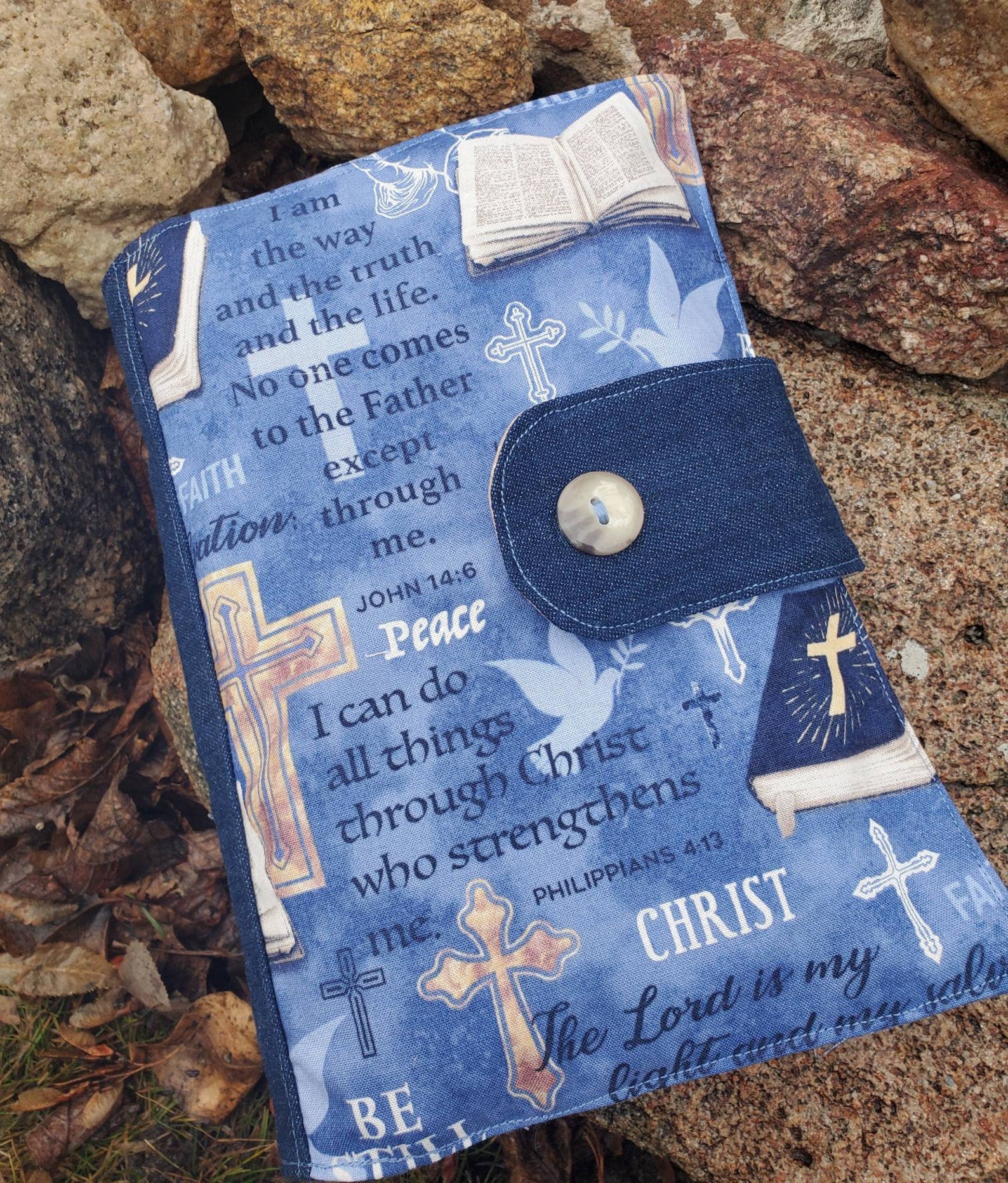 Personalized Bible Cover Fabric Bible Case Religious Bible | Etsy
