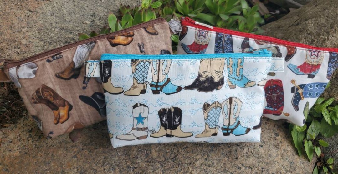 Western Pencil Case, Cowboy Boot Cosmetic Bag Kids School Pouch, School ...