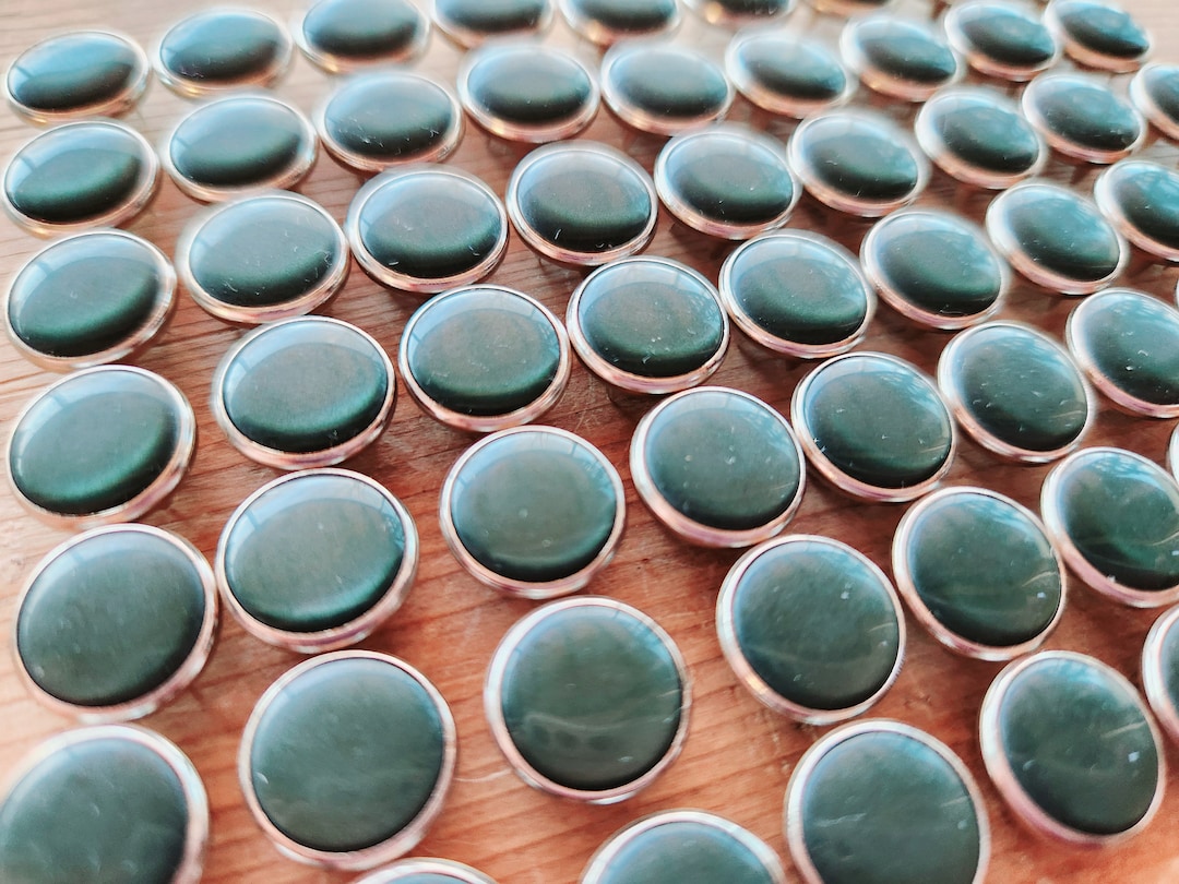 Douglas Fir Pearl Snaps, Dark Green Pearl Snap Fasteners, 12 Sets Green ...