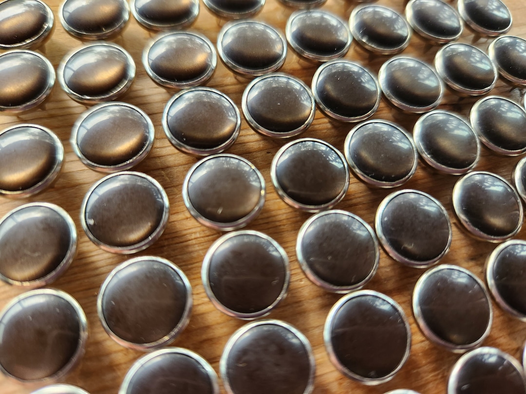 Bison Brown Pearl Snaps, 11.5 Brown Pearl Snap Fasteners, Set of 12 ...