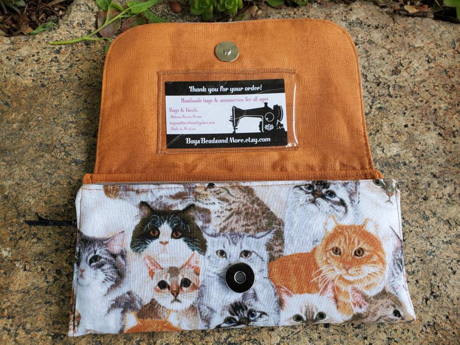 Cat Wallet Kitty Billfold Fabric Wallet Ladies Wallet Cat - Etsy