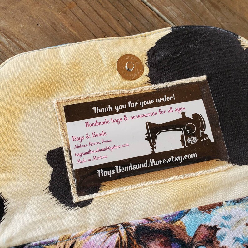 Cow Wallet Cow Billfold Fabric Wallet Ladies Wallet Cow - Etsy