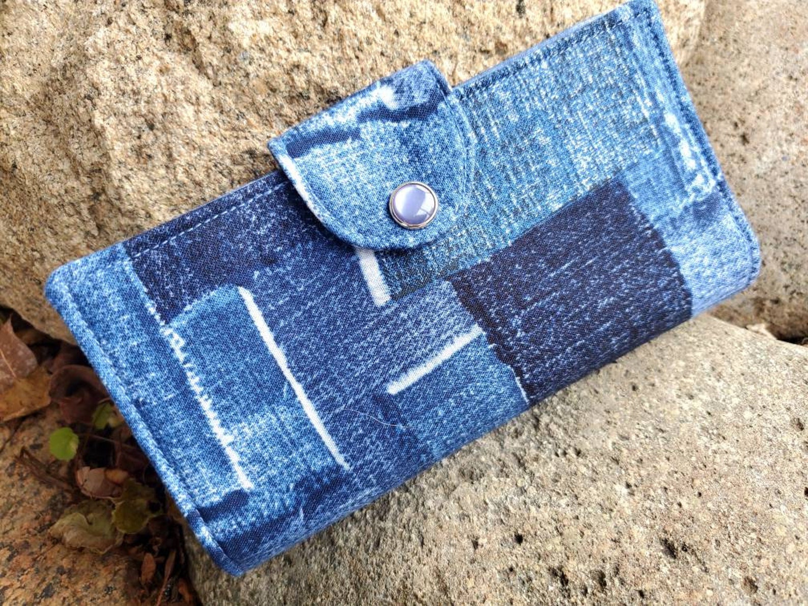 Personalized Denim Checkbook Cover Denim Like Accessory - Etsy