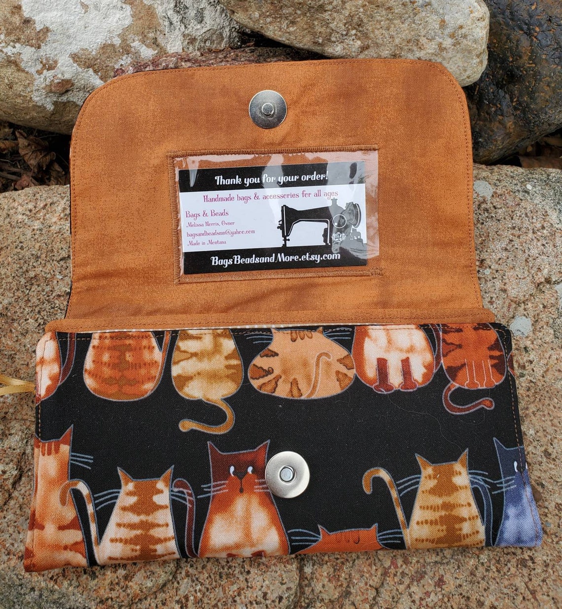 Cat Wallet Kitty Billfold Fabric Wallet Ladies Wallet Cat - Etsy