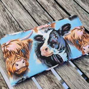 Cow Wallet, Cow Billfold, Fabric Wallet, Ladies Wallet, Cow Gift ...