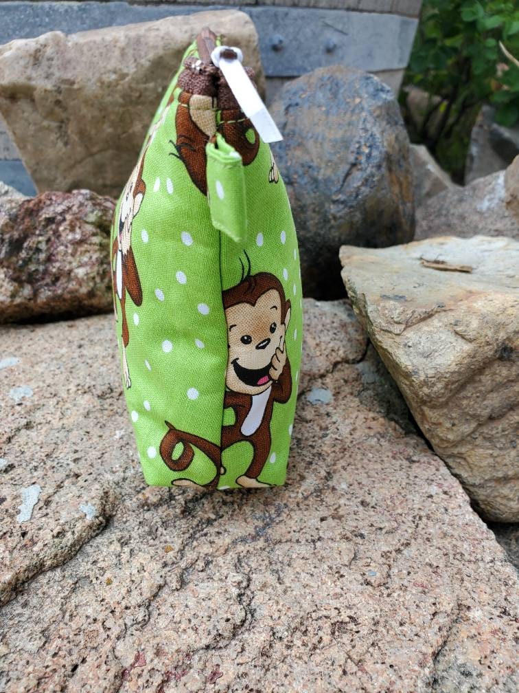 Monkey Pencil Pouch Personalized School Supply Bag Fabric - Etsy UK