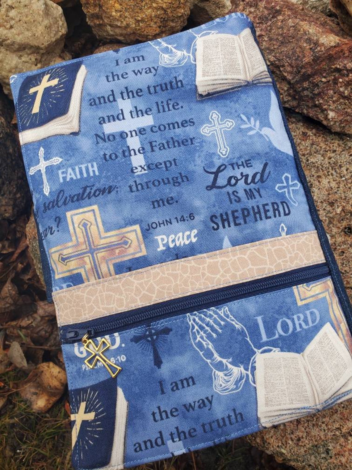 Personalized Bible Cover Fabric Bible Case Religious Bible | Etsy