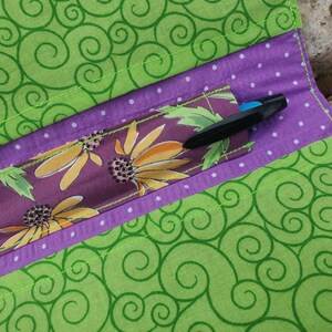 Purple Floral Checkbook Cover, Daisy Checkbook, Purple Coupon Case ...