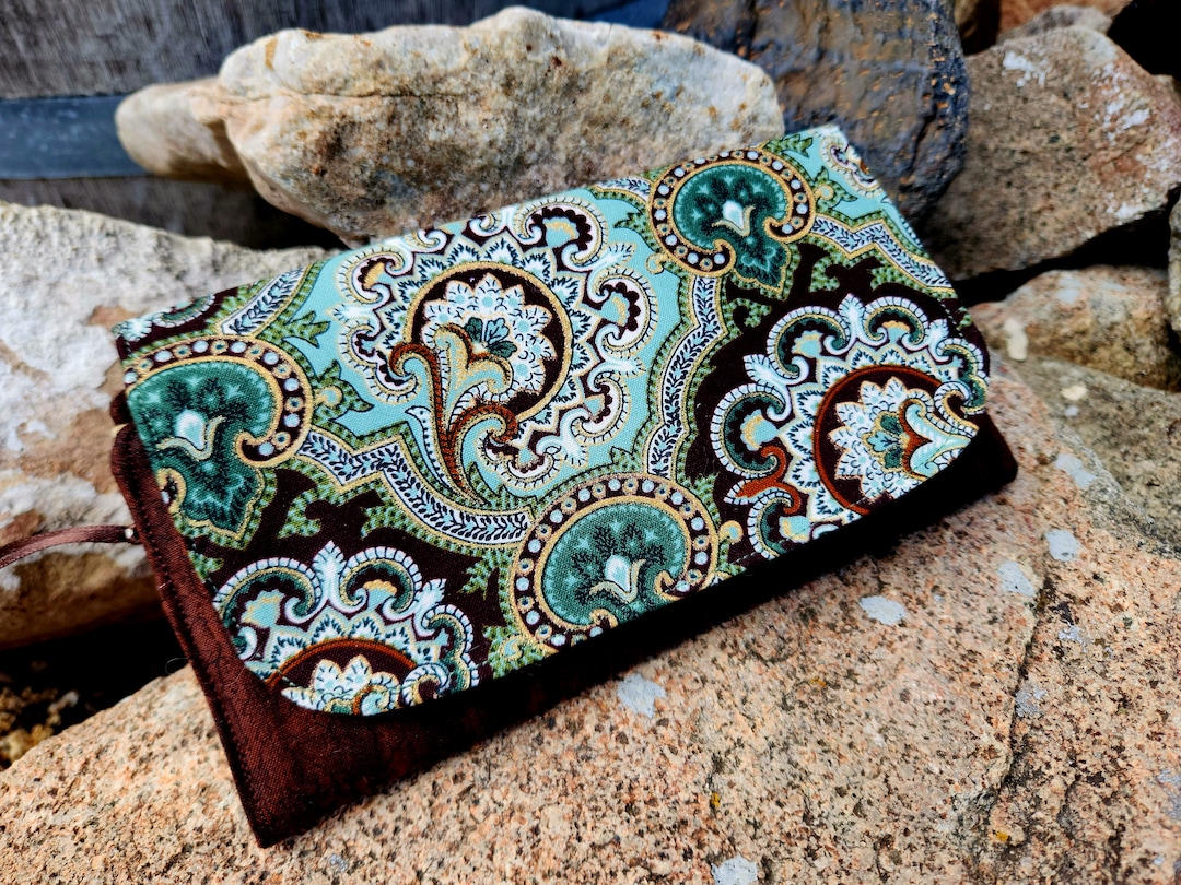 Paisley Wallet, Handmade Ladies Billfold, Ladies Wallet, Fabric Wallet ...