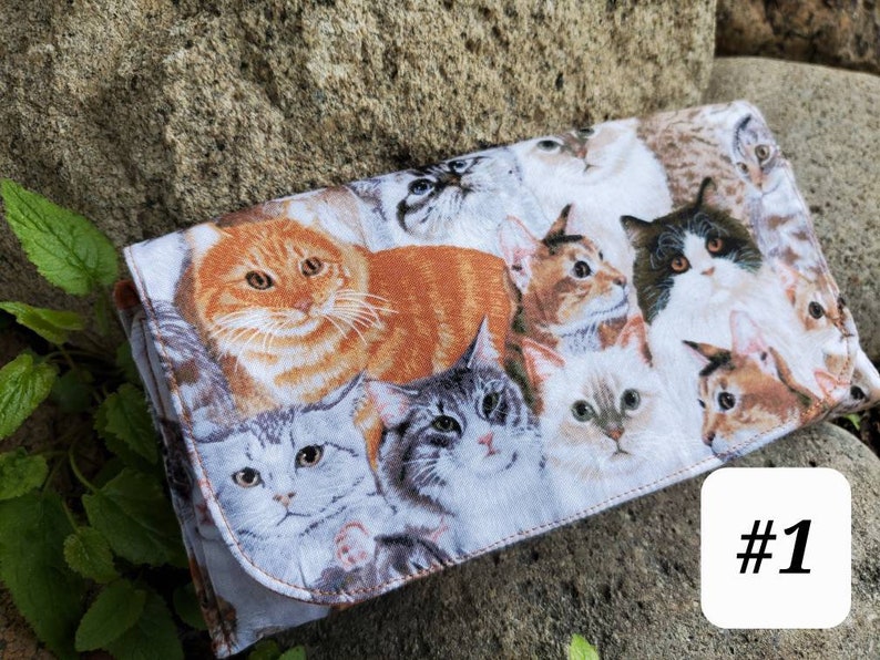 Cat Wallet, Kitty Billfold, Fabric Wallet, Ladies Wallet, Cat Gift ...