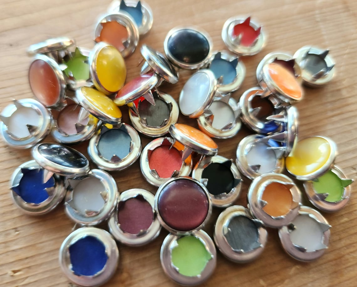 Color Sample Pack of Pearl Snaps, Variety Pack of Snaps, 11.5 Mm Snaps ...